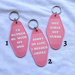 Retro Motel Keychains | Funny Acrylic Keychains | Funny Keychains for ...