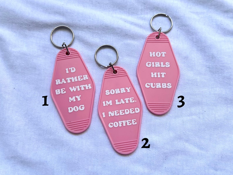 Retro Motel Keychains | Funny Acrylic Keychains | Funny Keychains for ...