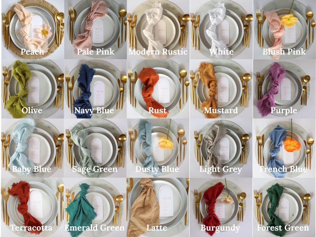 Sample Napkin Only - Cloth Napkins Cotton -- Reusable Napkins - Cloth ...