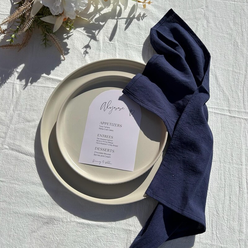 Navy Table Linens - Etsy