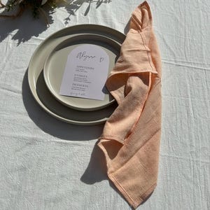Peach Cotton Linen Napkins for Rustic Wedding Decor - Peach Wedding ...