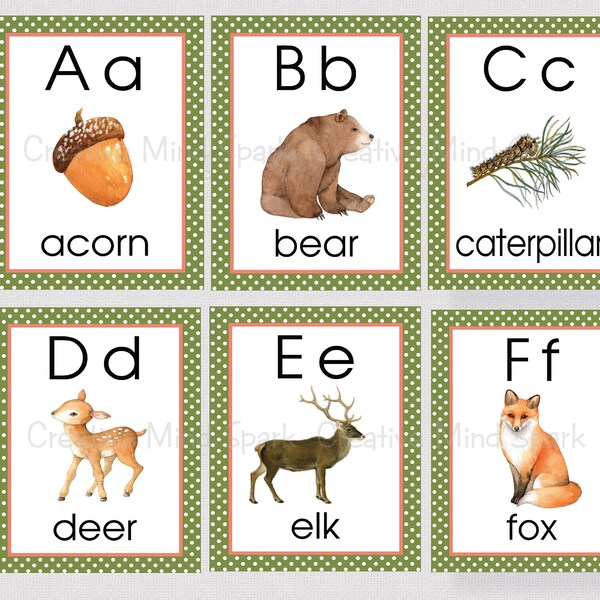 Woodland Alphabet - Etsy