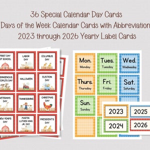 FARM THEME CLASSROOM Calendar, Printable Farm Calendar Bulletin Board ...