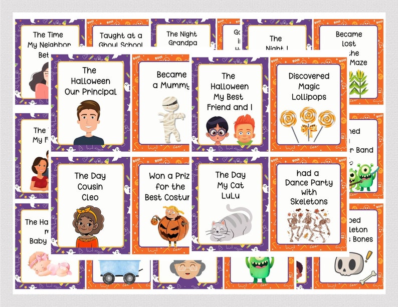OCTOBER WRITING ACTIVITY, Printable Halloween Story Starters, Fun ...