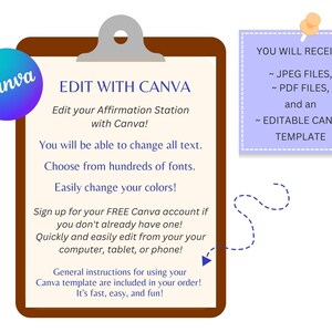 AFFIRMATION STATION CLASSROOM Decor, Sunny Brights Printable ...