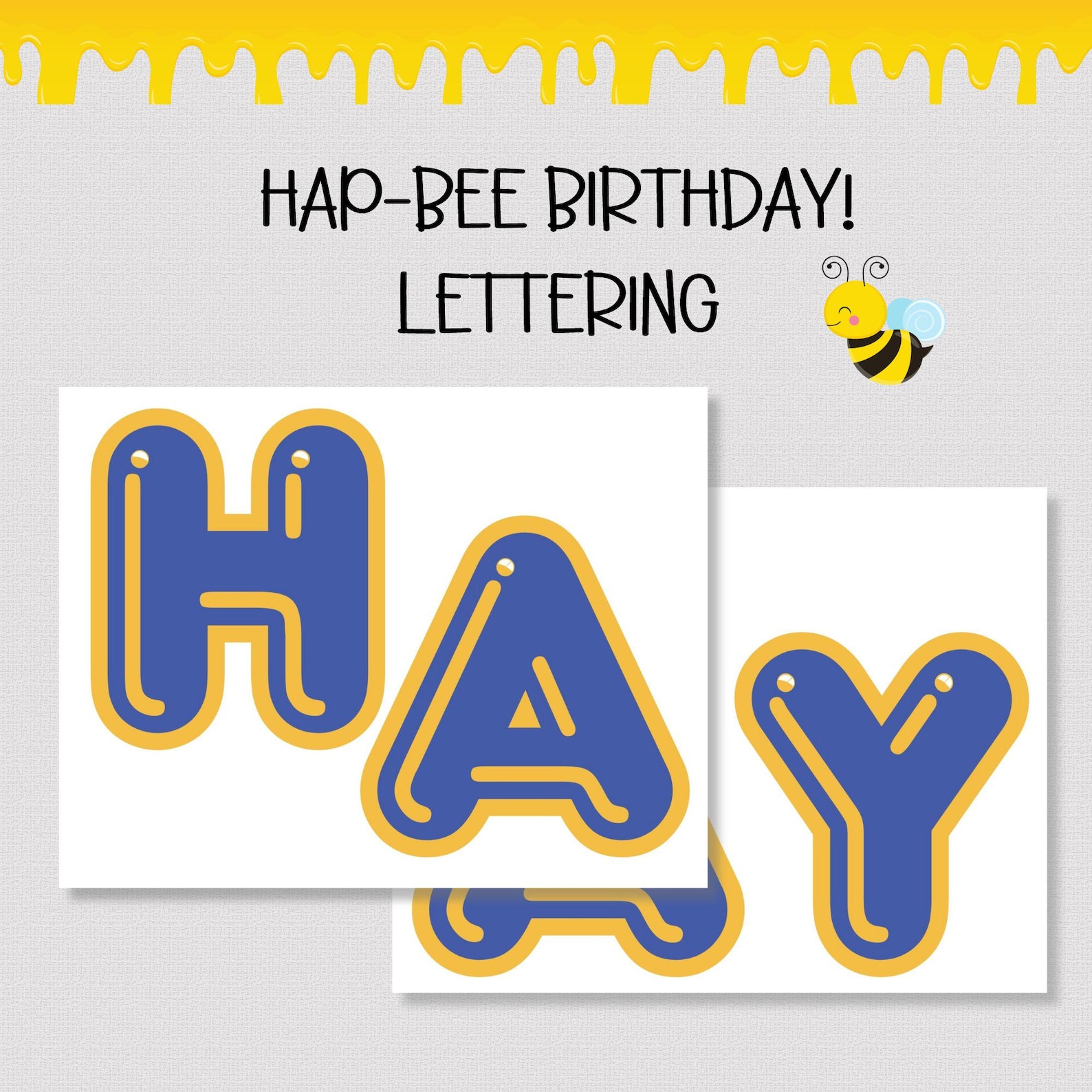 BEE THEME BIRTHDAY Bulletin Board, Editable Honey Bee Birthday Display ...