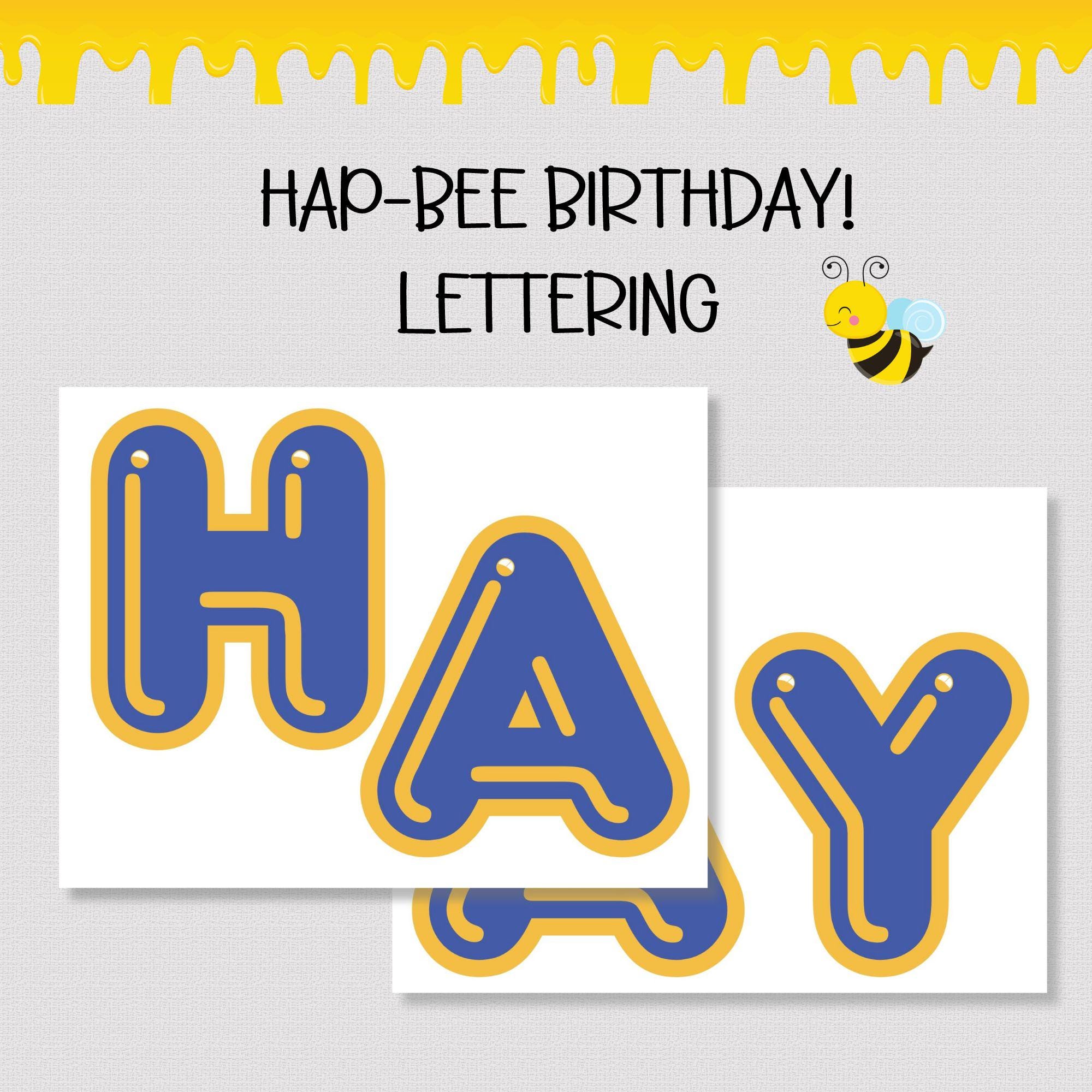 BEE THEME BIRTHDAY Bulletin Board, Editable Honey Bee Birthday Display ...