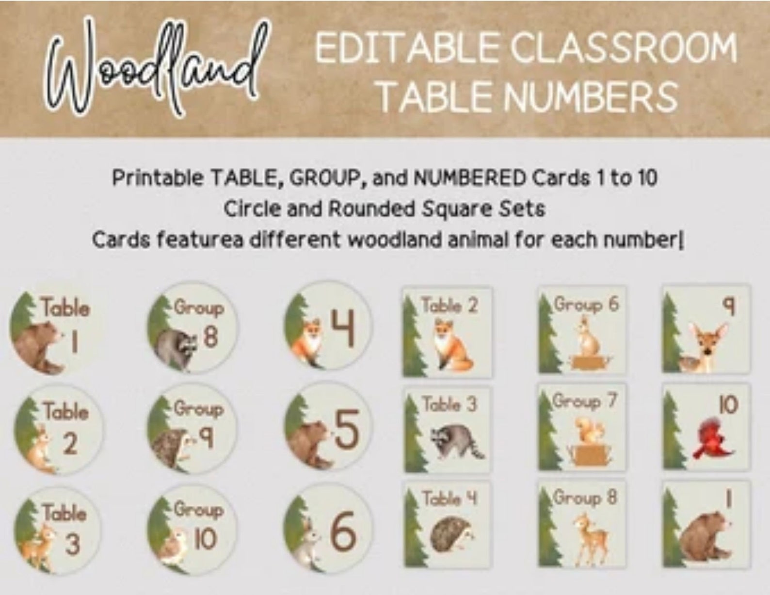 WOODLAND CLASSROOM DECOR Bundle Printable Woodland Decor for - Etsy