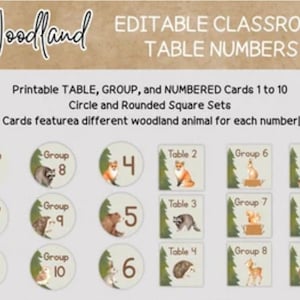 WOODLAND CLASSROOM DECOR Bundle, Printable Woodland Decor for Classroom ...
