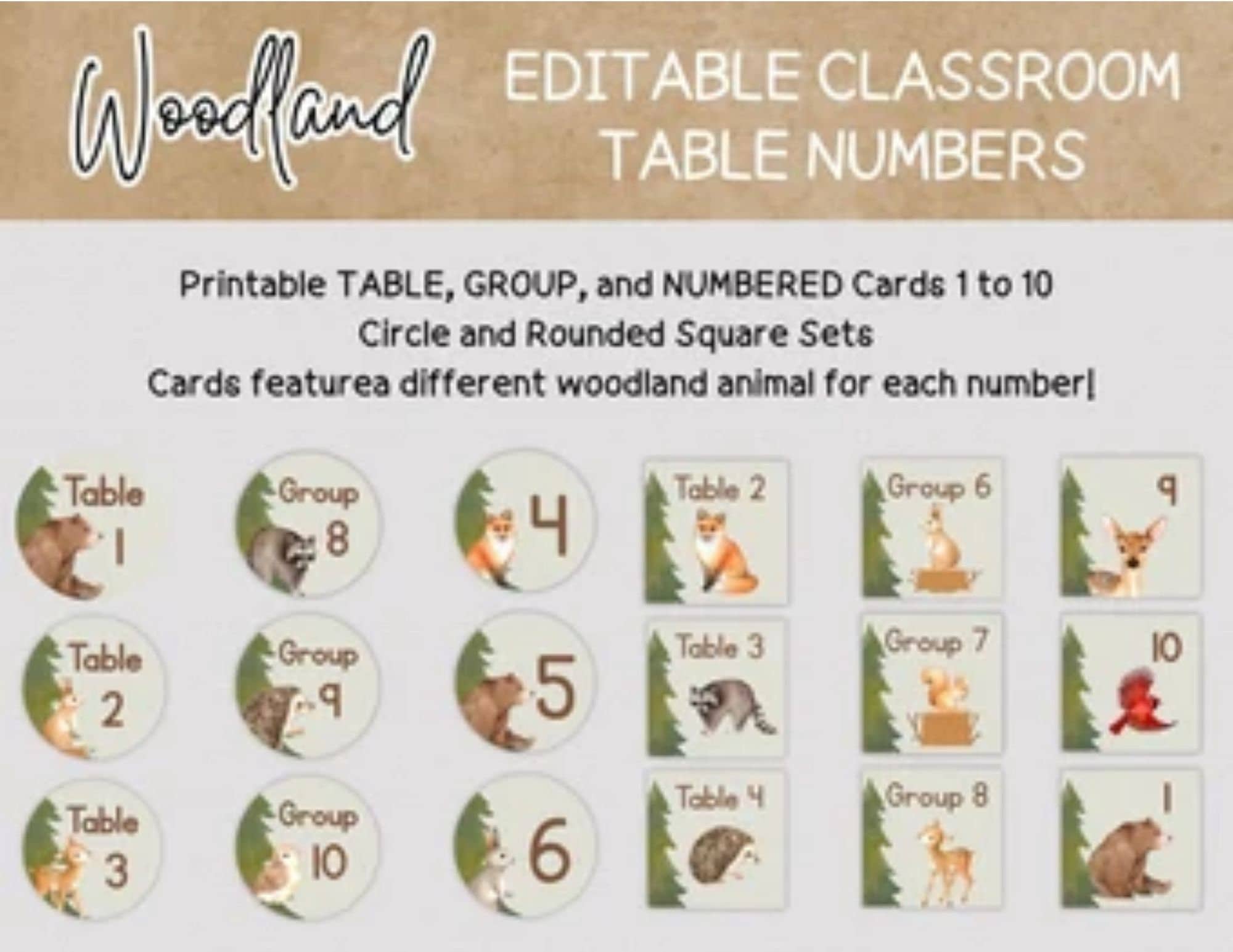 WOODLAND CLASSROOM DECOR Bundle Printable Woodland Decor for - Etsy