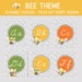 BEE THEME ALPHABET Posters, Printable Honey Bee Alphabet, 4 Versions ...