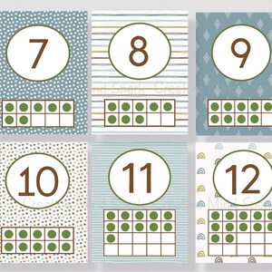 BOHO NUMBER POSTERS for Classroom, Printable Boho 1-20 Classroom Number ...