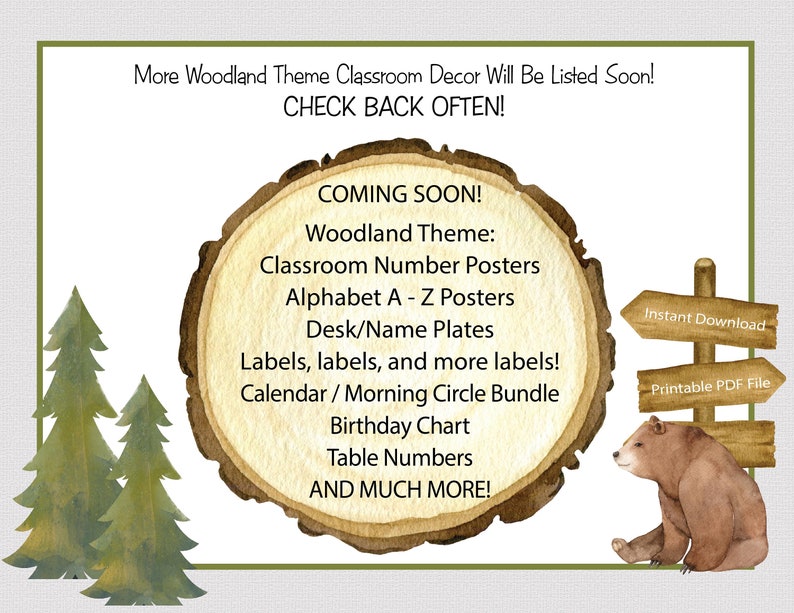 BACK TO SCHOOL Printable Banner, Welcome Back Woodland Theme Classroom ...