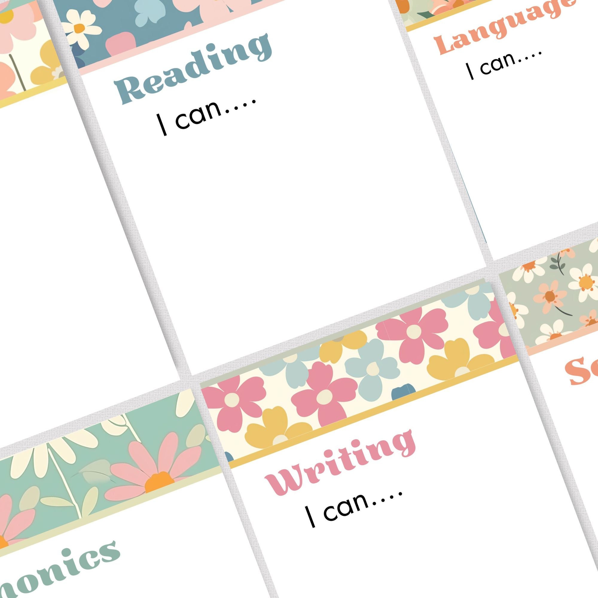 EDITABLE LEARNING TARGET Posters, Boho Garden Theme Learning Goal ...