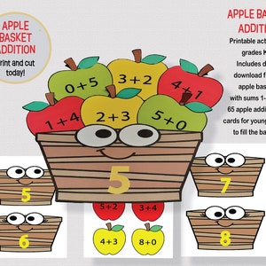 ADDITION PRACTICE ACTIVITY, Printable Math Addition Practice for K, 1st ...