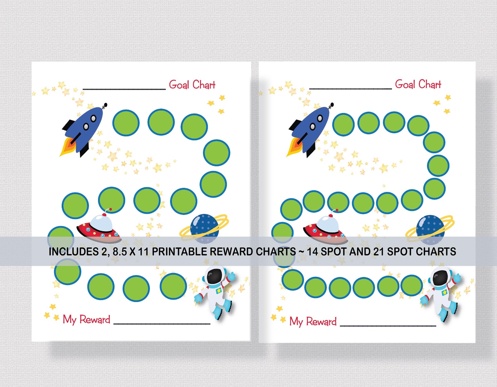 PRINTABLE REWARD CHART for Kids, Space Reward Chart Bundle, Outer Space ...