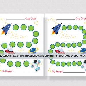PRINTABLE REWARD CHART for Kids, Space Reward Chart Bundle, Outer Space ...