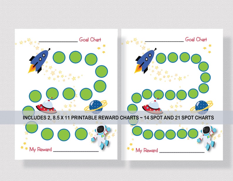 PRINTABLE REWARD CHART for Kids, Space Reward Chart Bundle, Outer Space ...