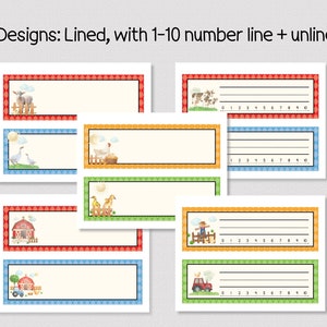 FARM THEME DESK Name Tags, Printable Farm Theme Desk Name Plates ...