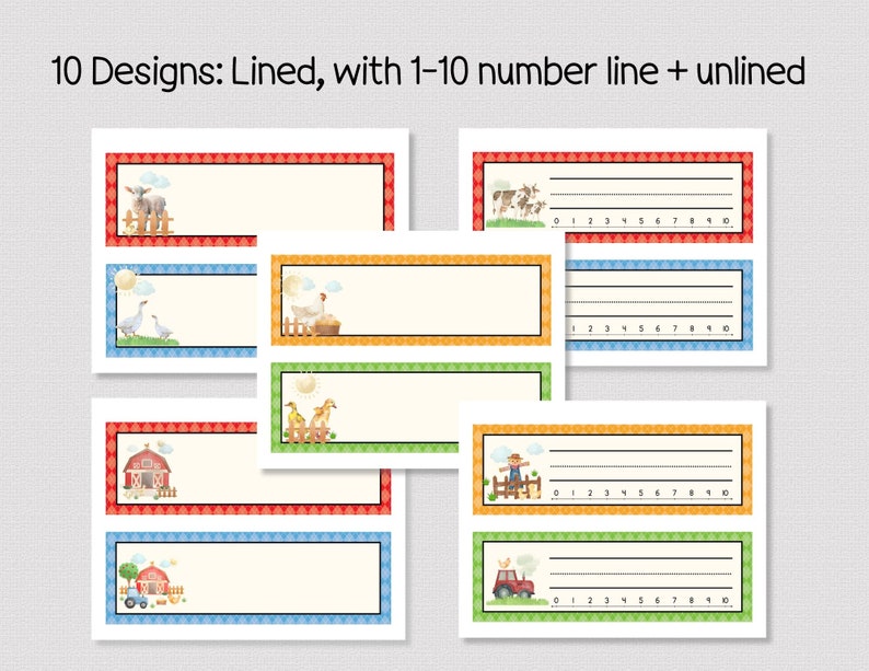 FARM THEME DESK Name Tags, Printable Farm Theme Desk Name Plates ...