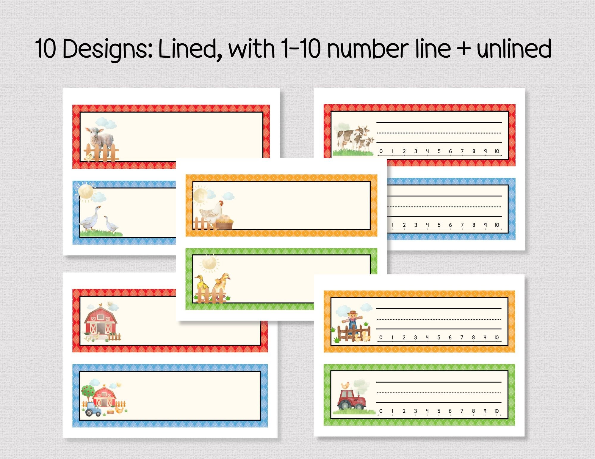 FARM THEME DESK Name Tags, Printable Farm Theme Desk Name Plates ...