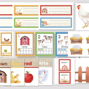 FARM THEME MINI Classroom Decor Bundle, Printable Farm Theme Classroom ...