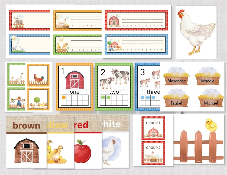 FARM THEME Classroom Decor Bundle, Printable Farm Theme Classroom Decor ...