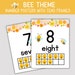 BEE THEME NUMBER Posters, Printable Honey Bee Theme, Numbers 1-20 ...