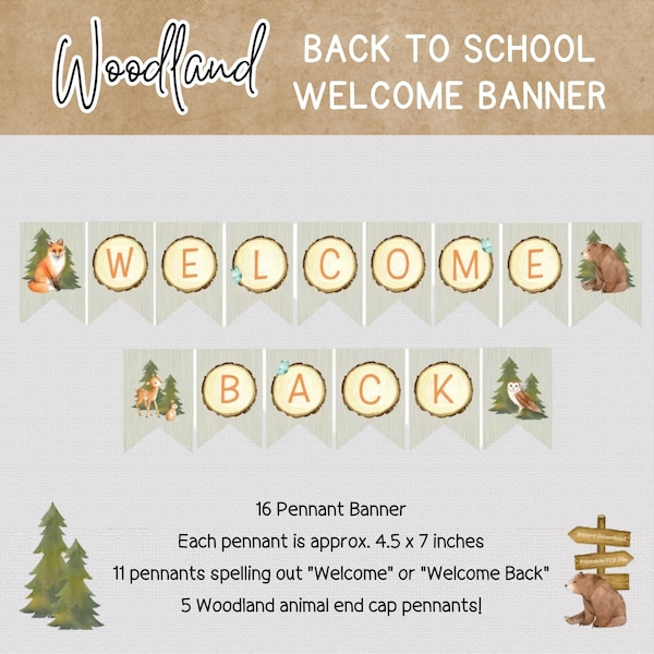 Woodland Banner - Etsy