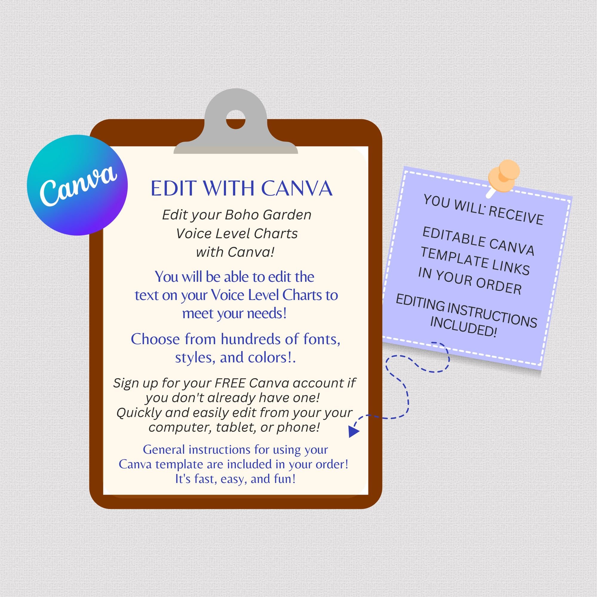 CLASSROOM VOICE LEVEL Chart, Boho Garden Theme Classroom Decor, Voice ...