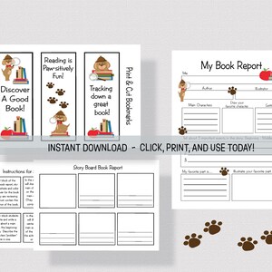 KIDS READING LOG Printables, Dog Detective Reading Log Activity ...
