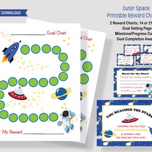 PRINTABLE REWARD CHART for Kids, Space Reward Chart Bundle, Outer Space ...