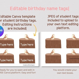 WOODLAND BIRTHDAY BULLETIN Board, Editable Woodland Animals Birthday ...