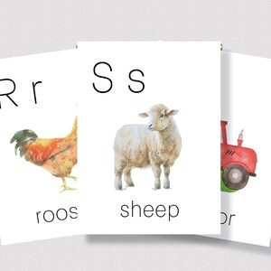 FARM THEME ALPHABET Posters, Printable Farm Alphabet, Farm Alphabet ...