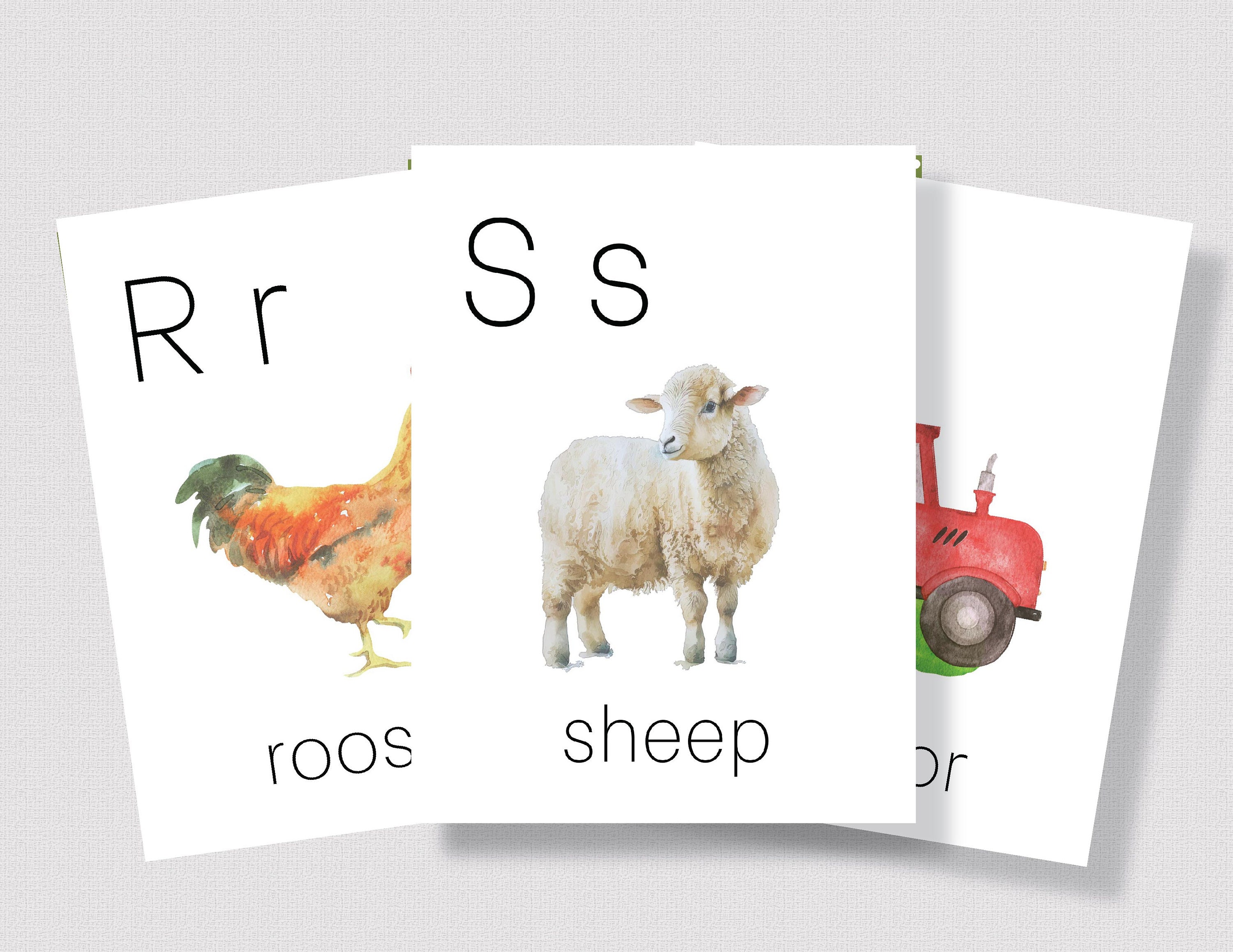 FARM THEME ALPHABET Posters, Printable Farm Alphabet, Farm Alphabet ...