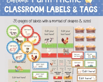WOODLAND CLASSROOM LABELS and Tags, Large Set of Editable Woodland ...
