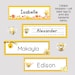 HONEY BEE DESK Name Tags, Editable Bee Theme Desk Name Plates ...