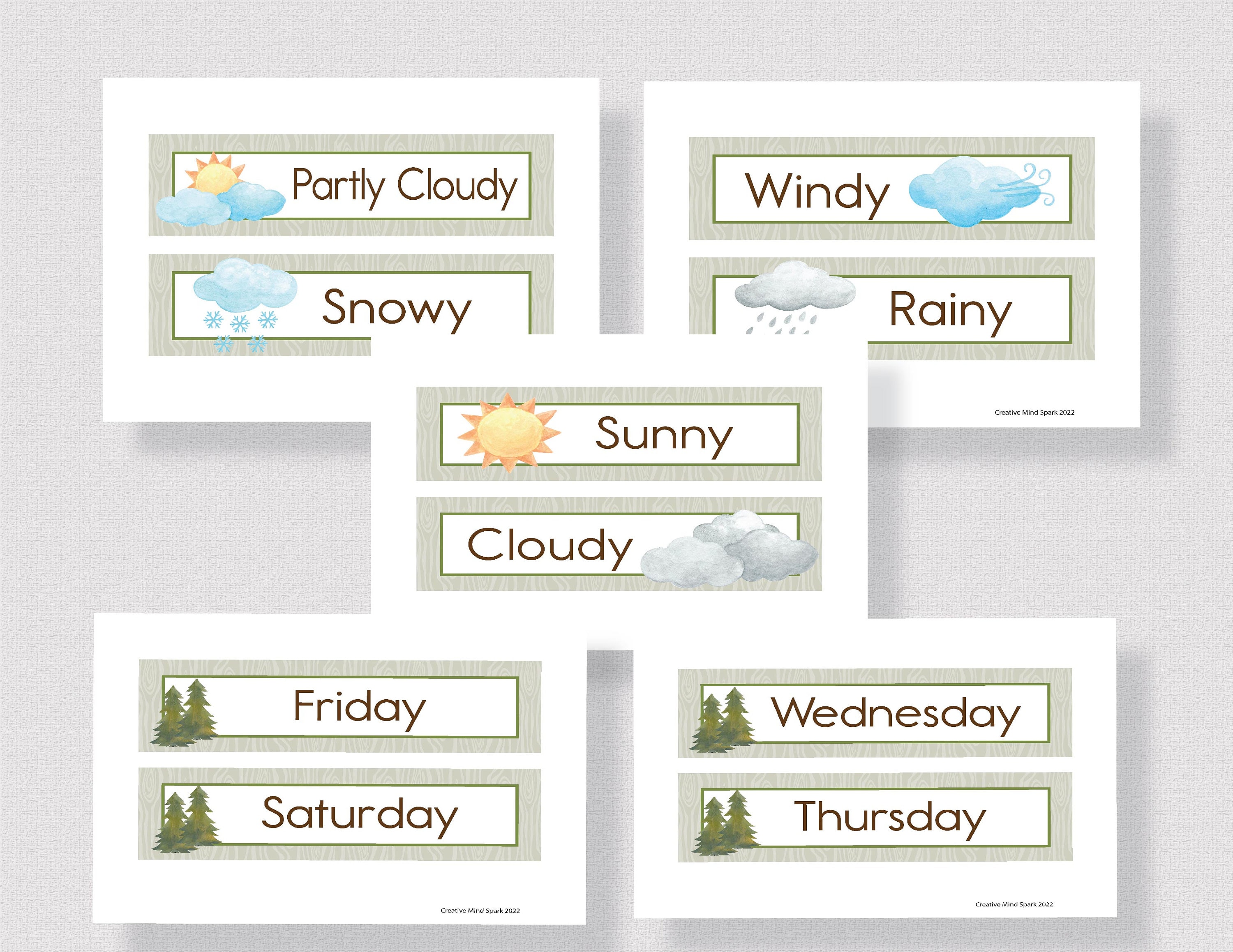 WOODLAND CLASSROOM CALENDAR Printable Woodland Theme Calendar - Etsy