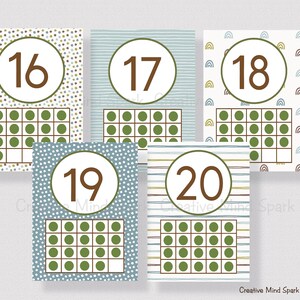 BOHO NUMBER POSTERS for Classroom, Printable Boho 1-20 Classroom Number ...