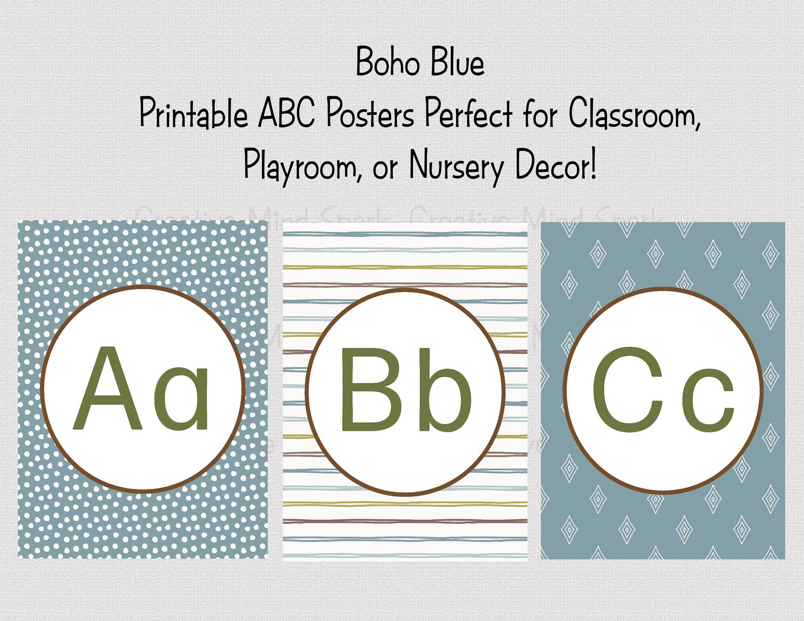 BOHO ALPHABET POSTERS for Classroom Printable Alphabet - Etsy