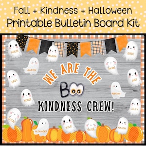 OCTOBER BULLETIN BOARD Kit, Printable Kindness Fall Bulletin Board ...