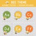 BEE THEME ALPHABET Posters, Printable Honey Bee Alphabet, 4 Versions ...
