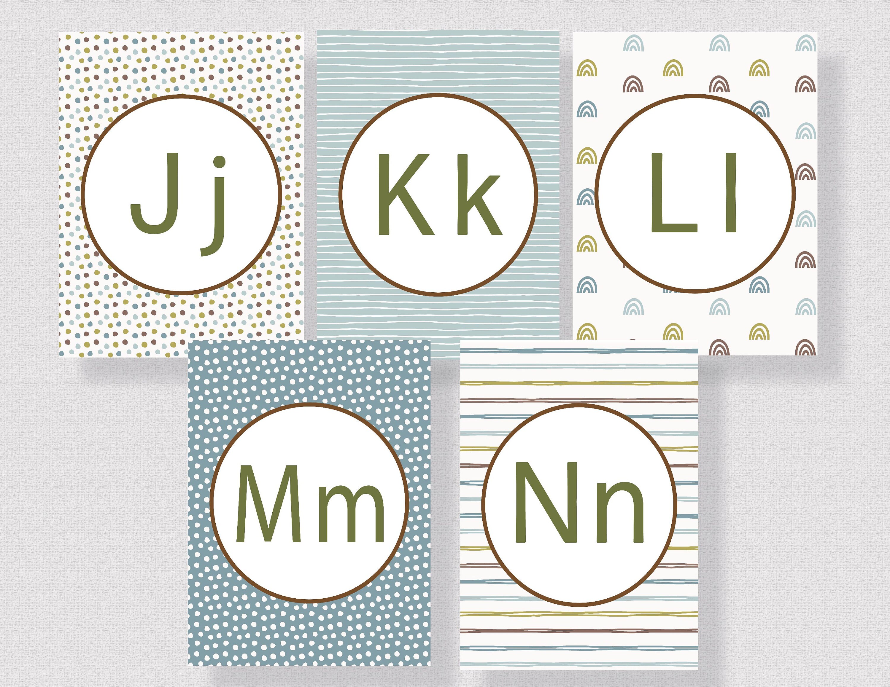 BOHO ALPHABET POSTERS for Classroom, Printable Alphabet Classroom Decor ...