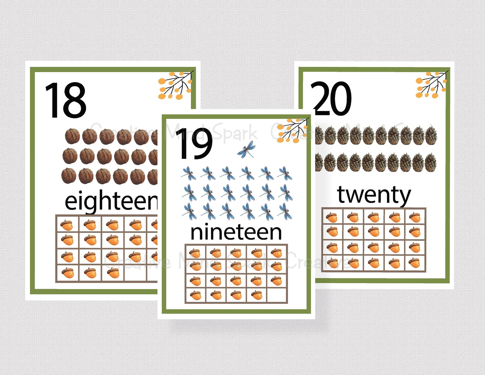 WOODLAND NUMBER POSTERS Printable Woodland Theme Numbers - Etsy