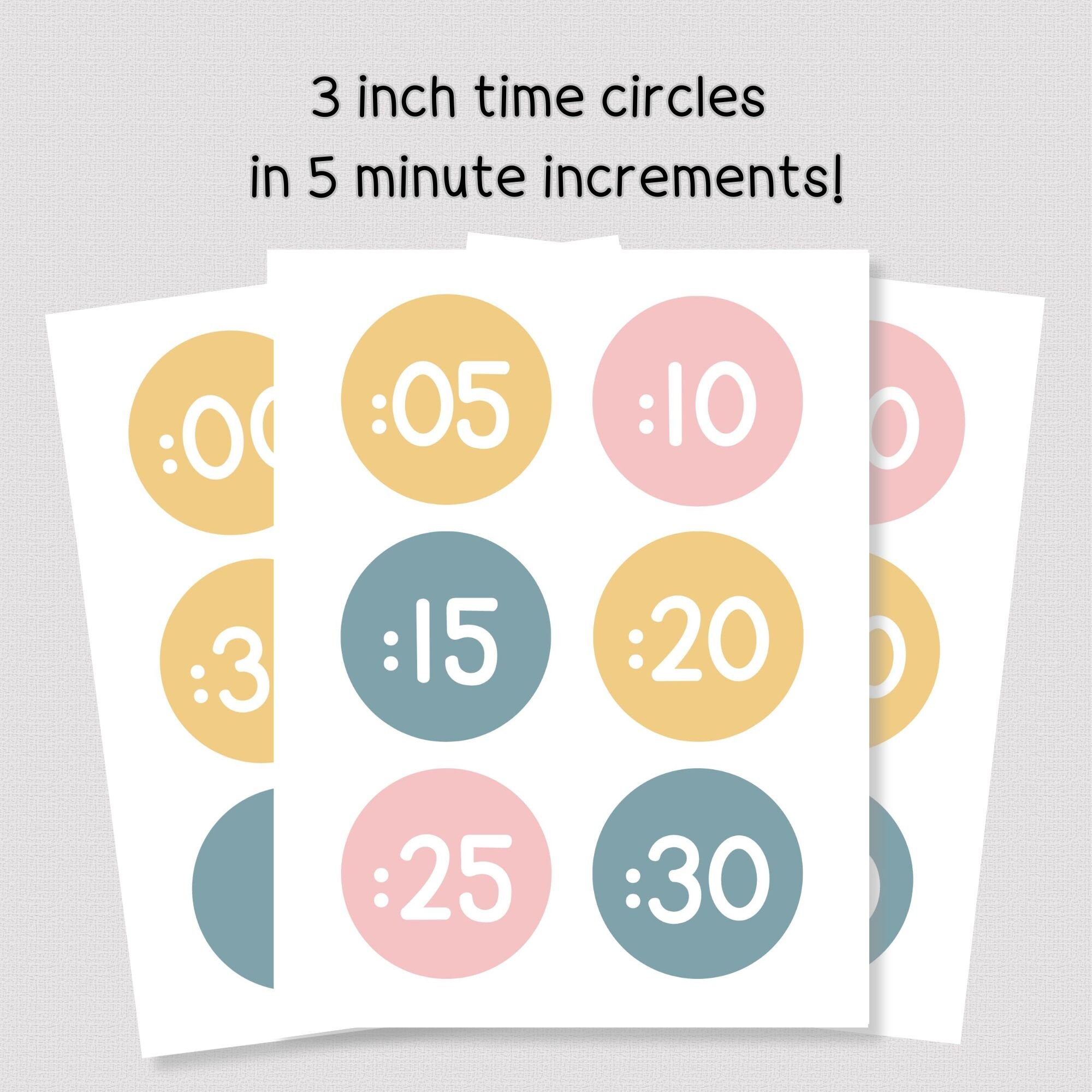 BOHO GARDEN CLOCK Labels Display for Classroom, Printable Boho Theme ...