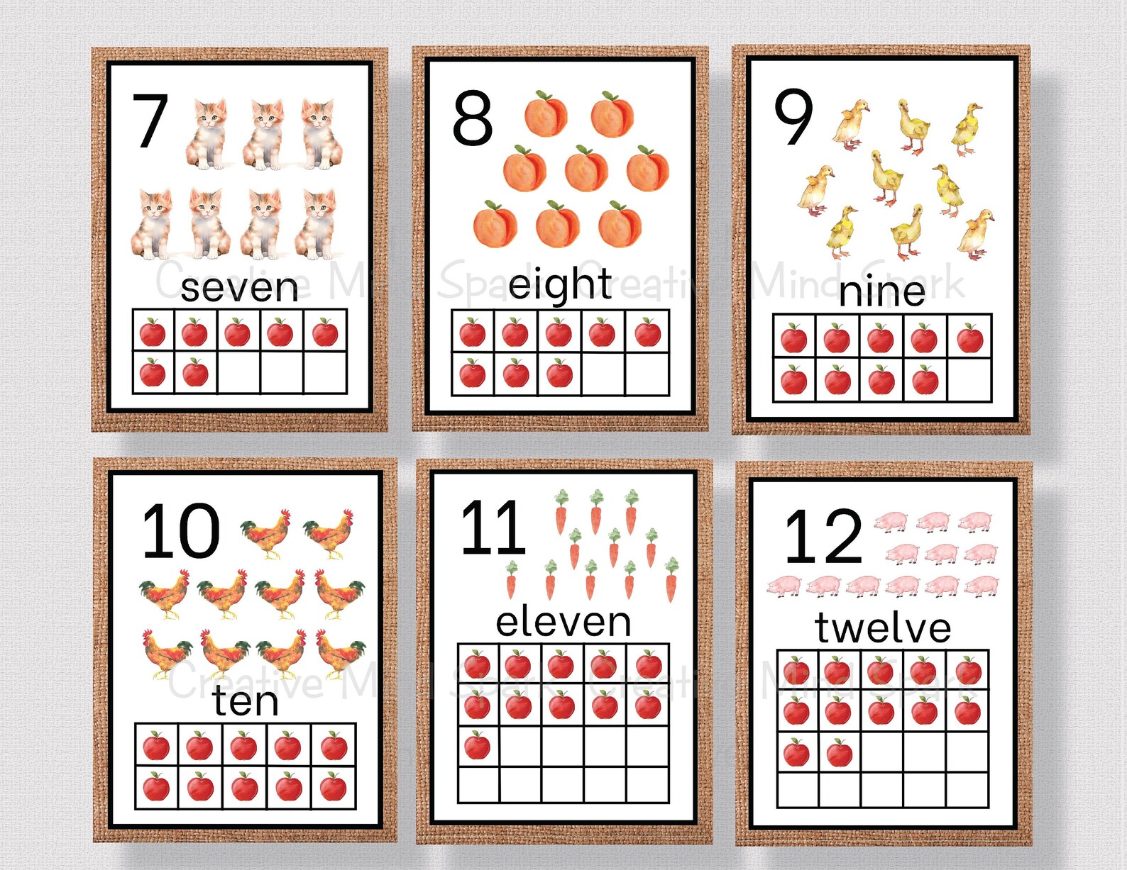 FARM THEME NUMBER Posters, Printable Farm Theme, Numbers 1-20 Classroom ...