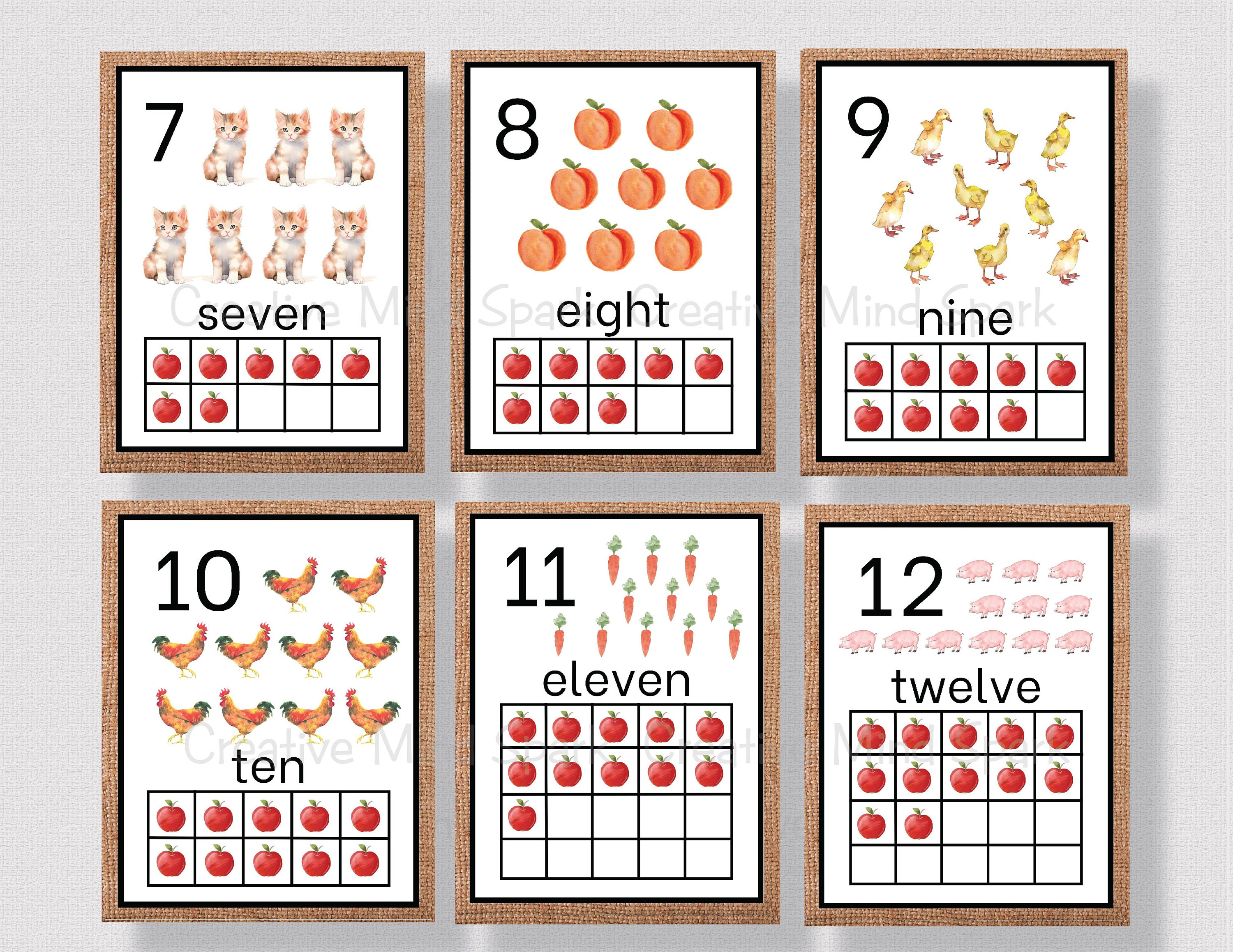 FARM THEME NUMBER Posters, Printable Farm Theme, Numbers 1-20 Classroom ...