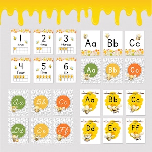 BEE THEME CLASSROOM Decor Bundle, Printable Honeybee Theme Classroom ...