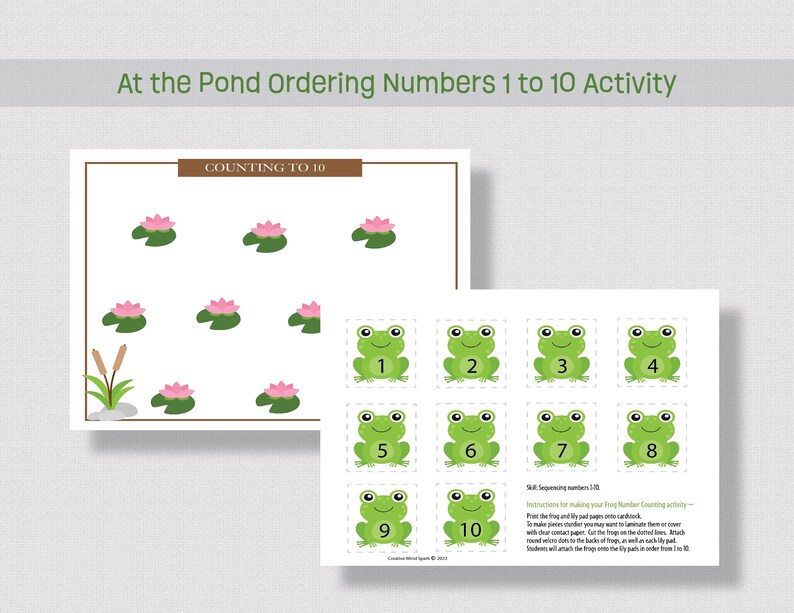 Number Counting Activity Pack Printable Bundle, Number Matching, Math ...