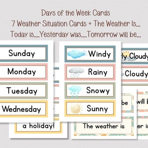 BOHO GARDEN CLASSROOM Calendar Kit, Printable Boho Calendar Set , Retro ...